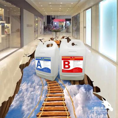 China 3D Self Leveling Garage Floor Epoxy 3:1 AB Liquid Coating Electrical Insulating Varnish for sale