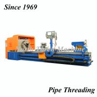 China Stable Pipe Threading Lathe , High Speed Precision Lathe Turning Oil Pipes for sale