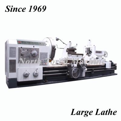 China High Speed Conventional Lathe Machine Metal Casting 800mm Swing for Threading Pipe for sale