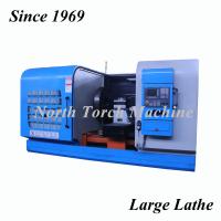 China Flat Bed CNC Lathe Machine , Precision Metal Lathe With 4 Positions Turret for sale