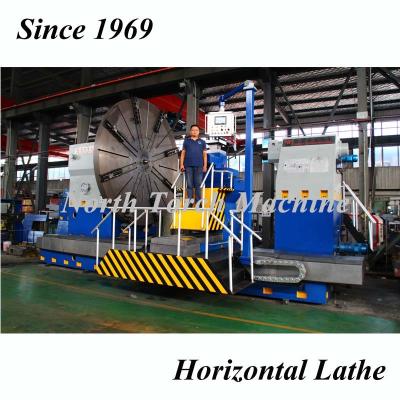 China Large CNC Metal Turning Lathe 5000mm Swing Diameter for Pump Shaft Cylinder Turning for sale
