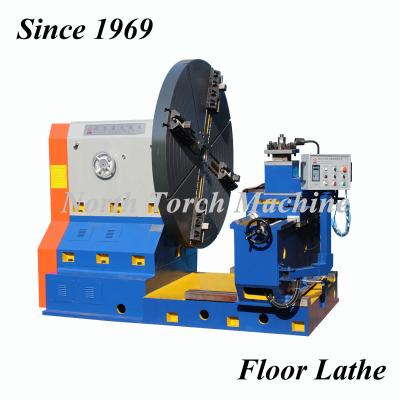 China CW6025 Semi Automatic Floor Type Horizontal Flange Turning Lathe 2500mm Swing 18.5kW for sale