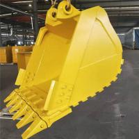 China Yellow Powder Coated Heavy Duty Digging Bucket 1 Cubic Meter Capacity For Most Excavator Models for sale