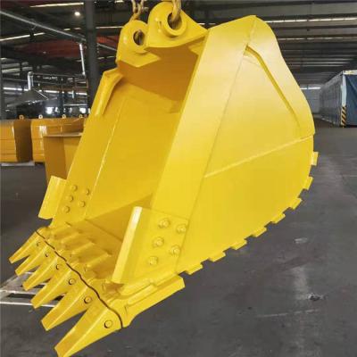China Yellow Powder Coated Heavy Duty Digging Bucket 1 Cubic Meter Capacity For Most Excavator Models for sale
