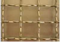 China Copper / Brass Crimped Wire Mesh Square Opening Acid Resistant For Cabinets for sale