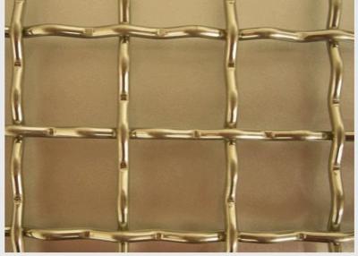 China Copper / Brass Crimped Wire Mesh Square Opening Acid Resistant For Cabinets for sale