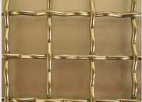 China Decorative Brass Mesh Screen Square Hole Crimped Brass Metal Mesh for sale