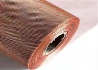 China Fine Copper Mesh Fabric  , 60 Mesh 80 Mesh Copper Shielding Mesh Wear Resistant for sale