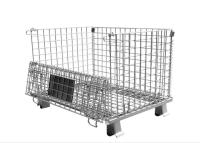 China 800kg Foldable Mesh Container , Galvanized Iron Wire Mesh For Warehouse / Workshop for sale