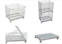 China 800kg Foldable Mesh Container , Galvanized Iron Wire Mesh For Warehouse / Workshop for sale