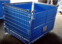 China Metal Mesh Storage Containers , Turnover Wire Mesh Storage Boxes for sale