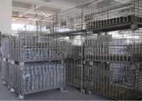 China Stackable Industrial Wire Mesh Containers Powder Coated ISO9001 Approved for sale