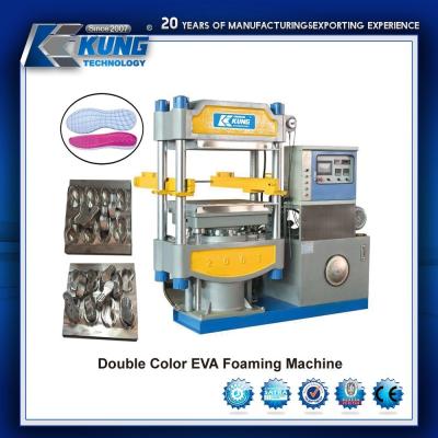 China Double Color EVA Foaming Injection Machine 2.3x1.3x2.2M with Siemens PLC and Hydraulic System for Shoe Manufacturing for sale