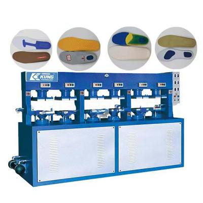 China Oil Hydraulic EVA Shoe Sole Making Machine 6 Station 30 Ton Cold Press Foaming Machine for sale