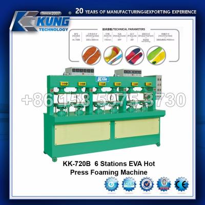 China KK-HL720B EVA Insole Molding Machine 2800×800×1900mm with 2000 Pairs Production Capacity for sale