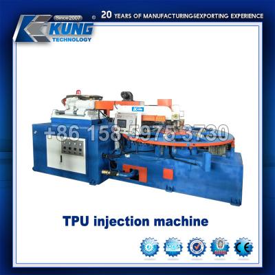 China ISO9001 TPU Injection Machine 6 Station 550x450x180mm Mold Size for Shoe Sole Production for sale