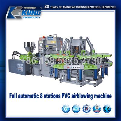China OY-808P 8-Station PVC Shoe Injection Molding Machine with 100 Ton Clamping Force and 1450cm³ Injection Volume for sale