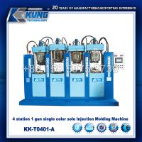 China 4 Station 2 Guns Double Color Plastic Sole Injection Molding Machine for Footwear Manufacturing for sale