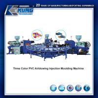 China Three-Color PVC Air Blowing Machine for Shoe Soles - 28kW Heating Power, 80T Clamping Force for sale