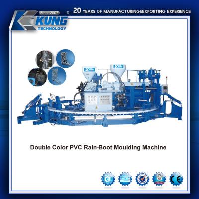 China Double Color PVC Rainboot Moulding Machine 12-16 Stations 55-95 Pairs/Hour Production for sale