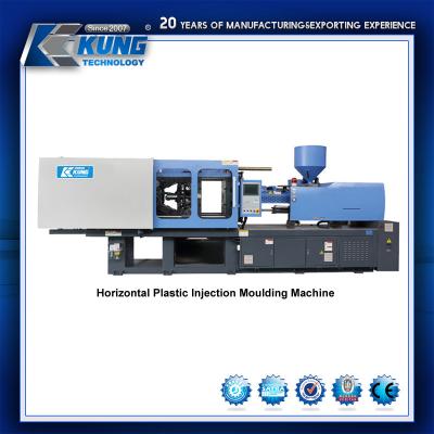 China Horizontal PVC Plastic Injection Molding Machine 80T Clamping Force 28kW Heating for sale