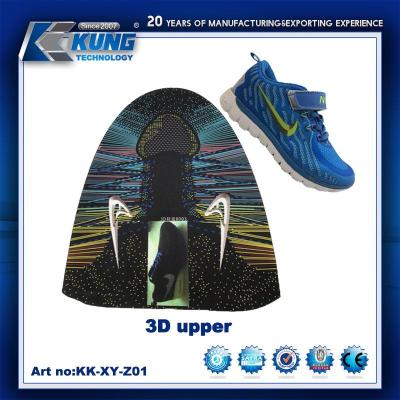 China Waterproof 3D Sport Shoes Upper - Breathable Recycled Materials for Men's Athletic Footwear - Custom OEM Manufacturing for sale