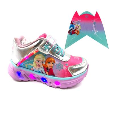 China 4D Lightweight LED Shoes for Girls Breathable Wear Resistant Upper Custom Logo for sale