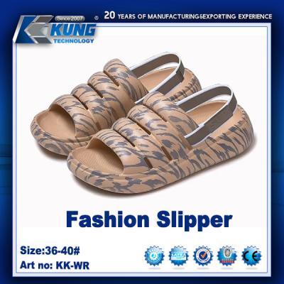 China Waterproof EVA Fashion House Slippers Durable Lightweight TPR Sole Custom Colors for sale