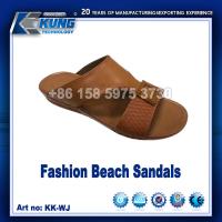 China OEM Men's Beach Shoes 36-45 Size Range PU Leather Customizable Anti-Wear Sandals for sale