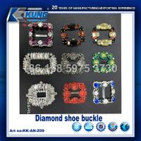 China Diamond Decorative Shoe Buckles - Metal & Rhinestone Accessories, Custom Sizes, 200pcs MOQ for sale