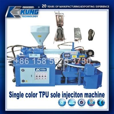 China HJ-6124Q TPU Sole Injection Molding Machine 24 Station 90 Ton Clamping Force 650mm³ Capacity for sale