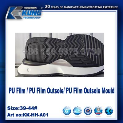 China Custom PU Film EVA Sneaker Outsole Non Slip Size 39 44 High Elastic Shoe Sole for sale