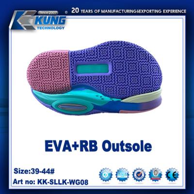 China EVA RB Sneaker Outsole 39-44 Size High Elastic Non Slip Custom Logo for sale