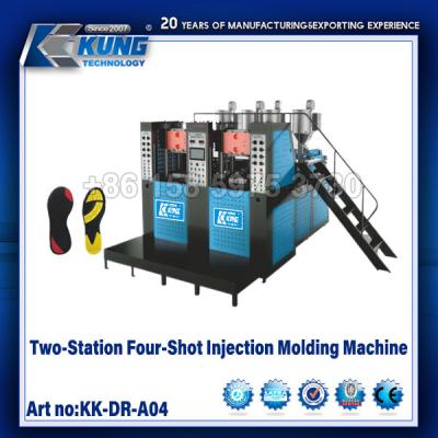 China Automatic Four Shot Two Station Shoe Injection Molding Machine for Multi-Material Footwear Production for sale