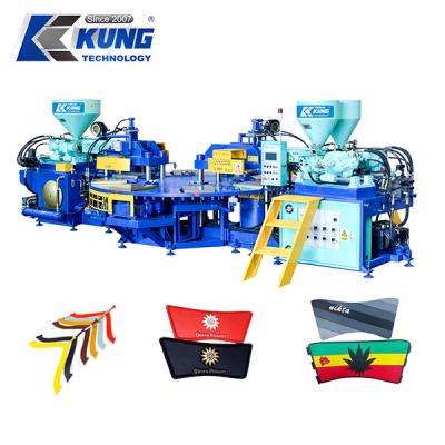 China Automatic PVC TPR Plastic Shoe Making Machine Three Color Upper Molding 6 Station for sale