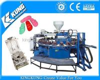 China PVC Injection Molding Shoe Machine 65mm Screw 60ton Clamping Force 8 Stations for sale