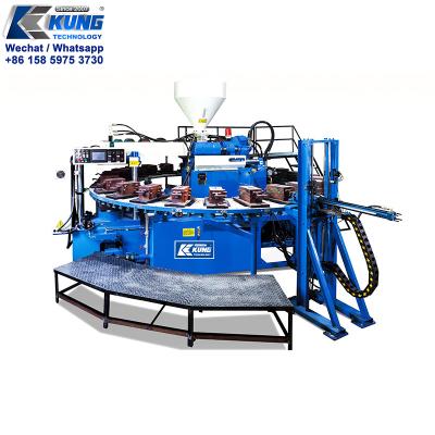 China Rotary PVC Airblowing Machine 220V 35KW Shoe Making Equipment Mold Height 70-260mm for sale