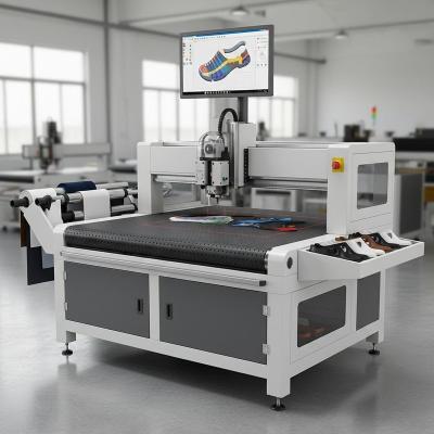 China CNC Automatic Shoe Upper Pattern Cutting Machine 1600x900mm Vision System 1200mm/s for sale