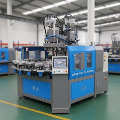 China Double-Color EVA Injection Molding Machine 24-Station Rotary 80 Ton Clamping Force for sale