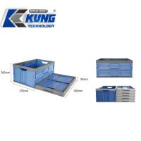 China Folding Turnover Box 600x400x300mm PP Plastic Storage Crate for Shoe Factory for sale