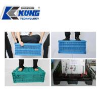 China Folding Turnover Box 600x400x300mm PP Plastic Storage Crate for Shoe Factory for sale