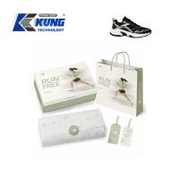 China Custom Shoe Packaging Set Shoe Boxes Hang Tags Shopping Bags Tissue Paper Eco-Friendly 2007 for sale