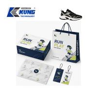 China Custom Shoe Packaging Set Shoe Boxes Hang Tags Shopping Bags Tissue Paper Eco-Friendly 2007 for sale