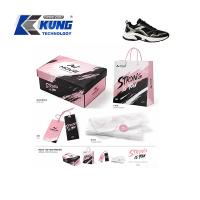 China Custom Shoe Packaging Set Shoe Boxes Hang Tags Shopping Bags Tissue Paper Eco-Friendly 2007 for sale