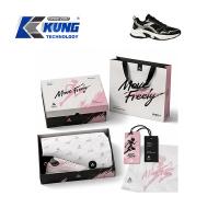 China Custom Shoe Packaging Set Shoe Boxes Hang Tags Shopping Bags Tissue Paper Eco-Friendly 2007 for sale