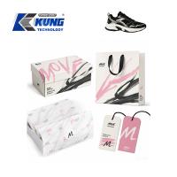 China Custom Shoe Packaging Set Shoe Boxes Hang Tags Shopping Bags Tissue Paper Eco-Friendly 2007 for sale