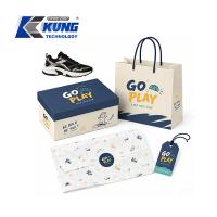 China Custom Shoe Packaging Set Shoe Boxes Hang Tags Shopping Bags Tissue Paper Eco-Friendly 2007 for sale