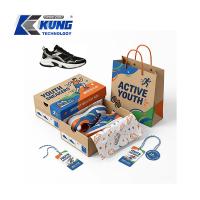 China Custom Shoe Packaging Set Shoe Boxes Hang Tags Shopping Bags Tissue Paper Eco-Friendly 2007 for sale