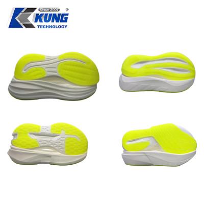 China Flexible lightweight EVA Sole with anti slip tread and durable CPU outsole designed for running casual and fashion shoes for sale