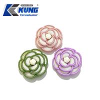China Colorful 3D Plastic Shoe Flowers & Bow Decorations | Fashion Shoe Charms for Sandals, Slippers & Kids' Shoes for sale